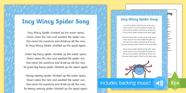 Incy Wincy Spider Song | Nursery Rhymes | EYFS | KS1