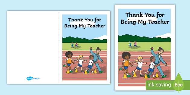 FREE! - PE Teacher Gifts | Thank You Card (teacher made)