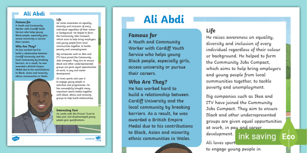 Ali Abdi Fact File (teacher made)