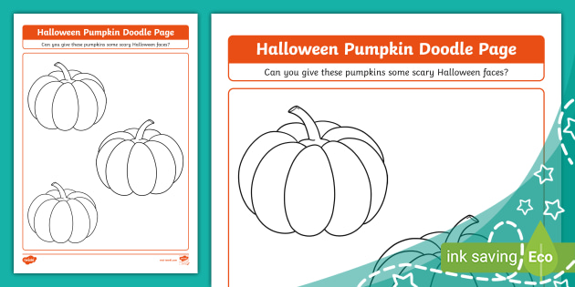 Halloween Pumpkin Doodle Page (teacher made)