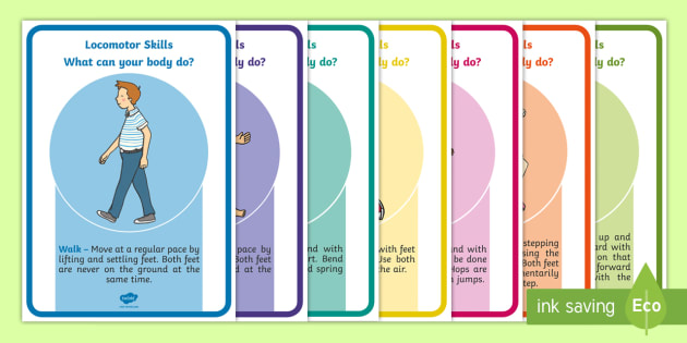 Locomotor Skills Posters for PE (teacher made)