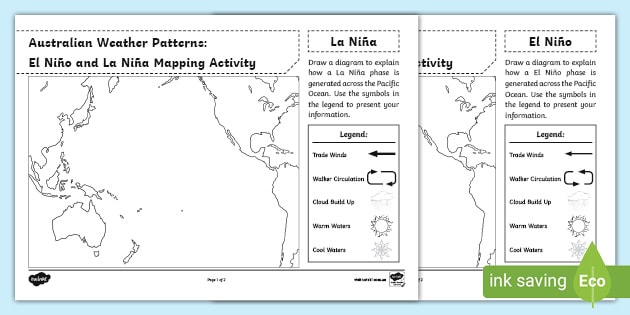 Australian Weather Patterns: El Niño and La Niña Mapping