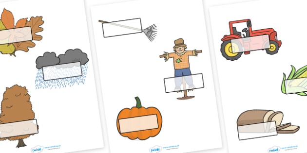 FREE! - Editable Self-Registration Labels (Autumn)