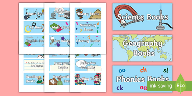 👉 Large Book Tray Labels