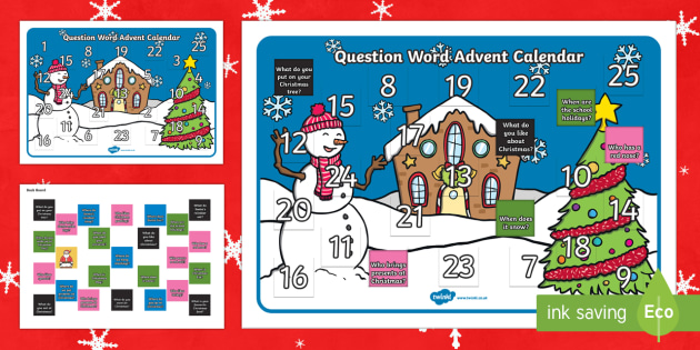 Question Word Advent Calendar (teacher made)