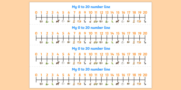 0-20 Number Line (Pets) (teacher made)
