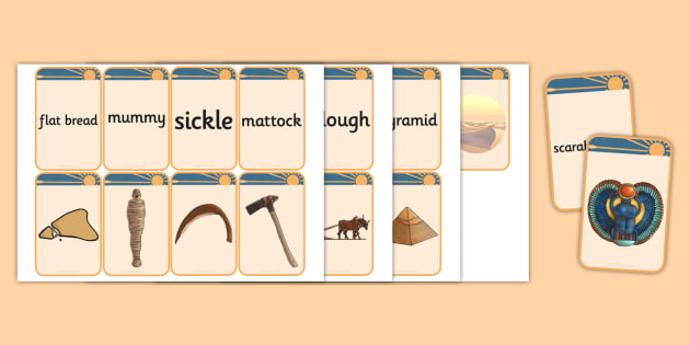 Ancient Egypt Matching Flashcards (teacher made)