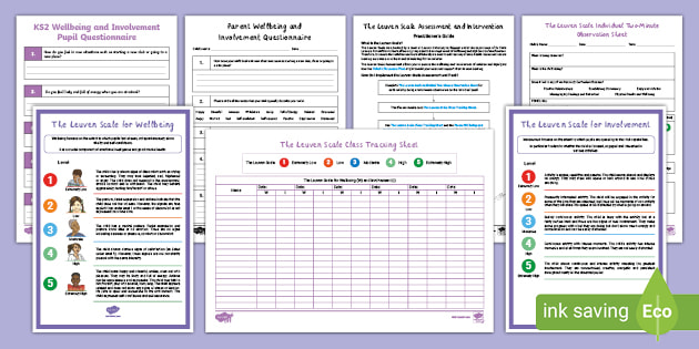 Leuven Scale KS2 Wellbeing and Involvement Assessment Pack