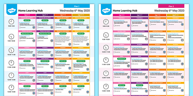 Home Learning Hub Daily Plan Wednesday 6th May