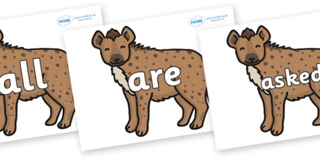 FREE! - Tricky Words on Hyenas (teacher made)