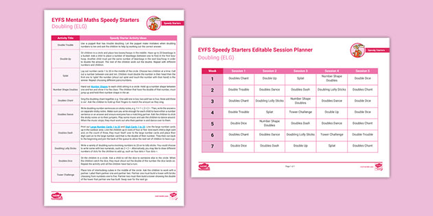 Doubling - Maths Mastery - EYFS Foundation Planning Resources