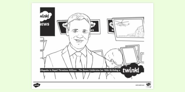 FREE! - News Reporter Colouring | Colouring Sheet