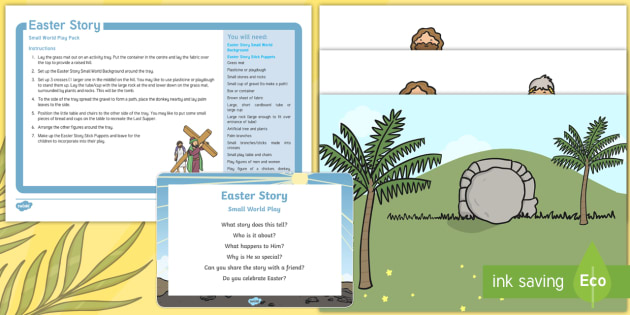 Easter Story Small World Play Idea and Printable Resource Pack