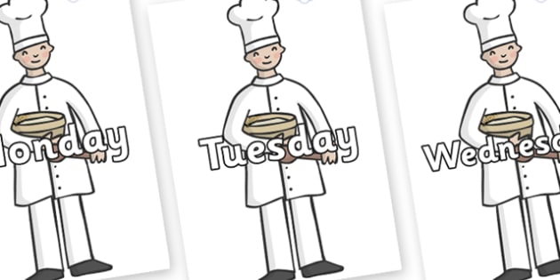 Days of the Week on Bakers (teacher made)
