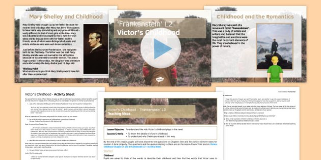 GCSE Frankenstein Lesson Pack 2: Victor's Childhood Chapters 1 and 2