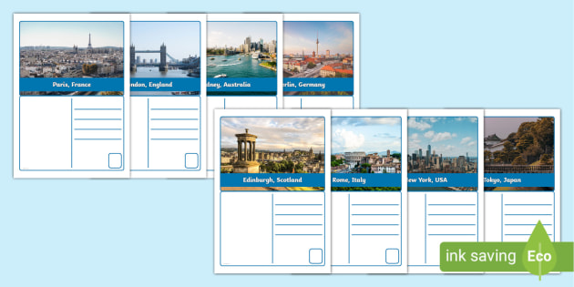 FREE! - Postcards from Countries Around the World