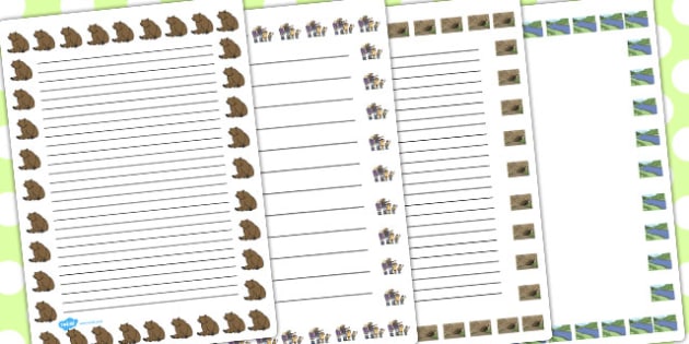 Bear Hunt Page Borders (teacher made)