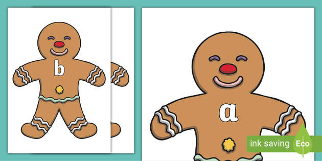 FREE! - A-Z Alphabet on Gingerbread Men (teacher made)