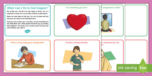 FREE! - What Can I Do to Feel Happier? - Happiness Ideas Flashcards