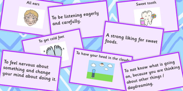 Body Idioms Matching Cards Set 2 (teacher made)