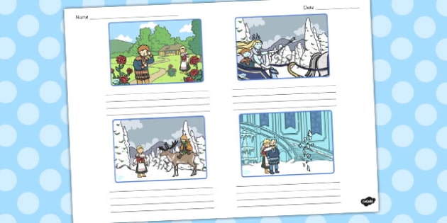 The Snow Queen Storyboard Template (teacher made)