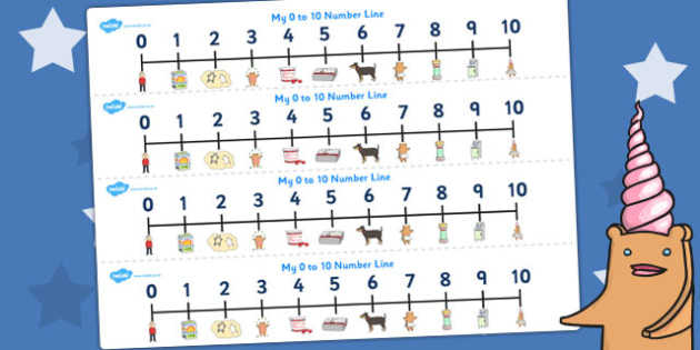 FREE! - Number Lines 0-10 to Support Teaching on Biscuit Bear