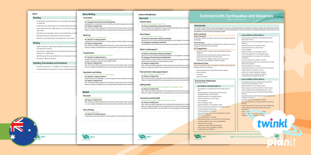 FREE! - Year 6 Earthquakes and Volcanoes Topic Planning Overview