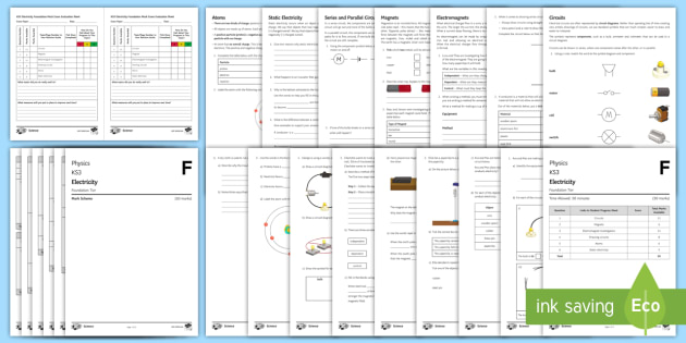 KS3 Electricity Foundation Assessment Pack (teacher made)