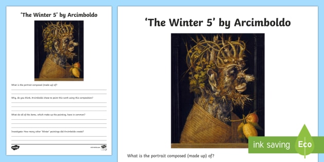 Winter 5 by Arcimboldo Worksheet / Worksheet (teacher made)