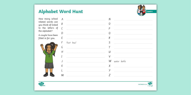 Twinkl Phonics Level 6 Back to School Alphabet Hunt