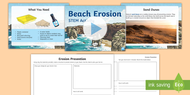 Beach Erosion STEM Activity Pack (teacher made)