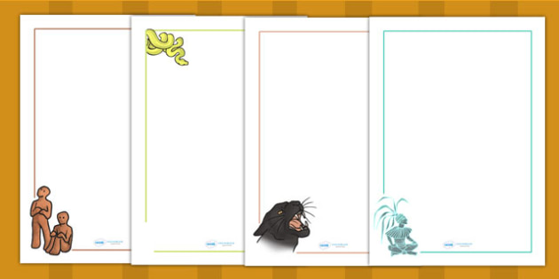 Maya Civilisation Creation Story Page Borders - writing template