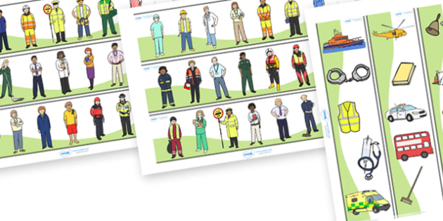 FREE! - People Who Help Us Display Borders - Display border, classroom