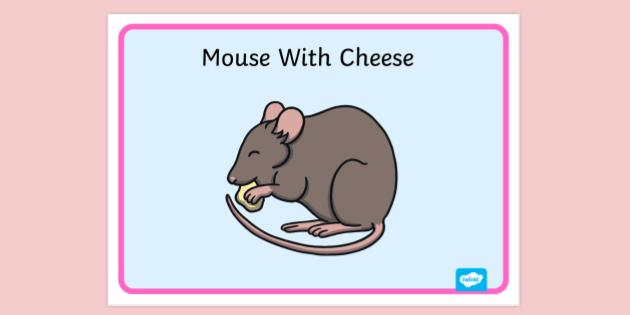 FREE! - Mouse With Cheese Poster | Primary Resources | Twinkl