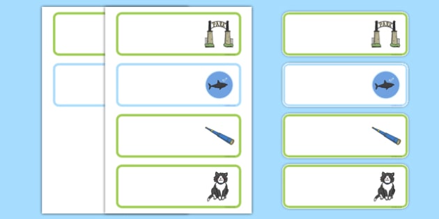 Is That a Shark? Editable Drawer Peg Name Labels