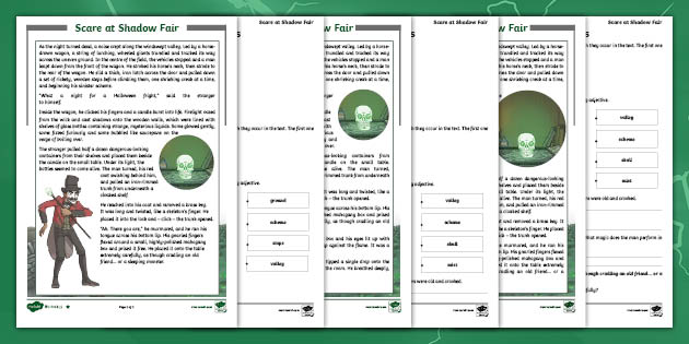 'Scare at Shadow Fair' Year 4 Reading Comprehension Activity