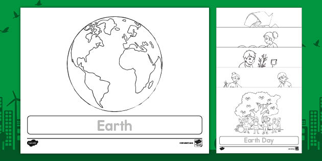 earth day coloring preschool