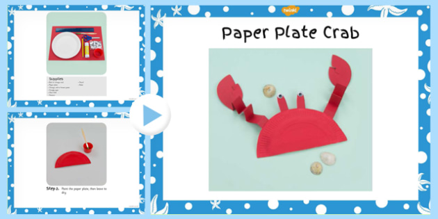 Paper Plate Crab Craft Instructions PowerPoint