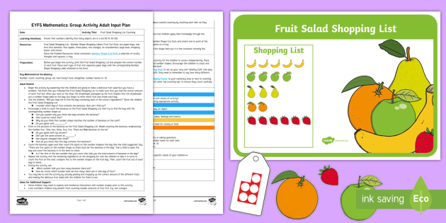 Kindergarten Maths Fruit Salad Shopping List Counting Group Activity Adult kindergarten-maths-fruit-salad-shopping-list-counting-group-activity-adult
