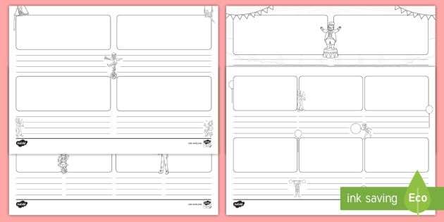 Circus-Themed Storyboard Template (teacher made)