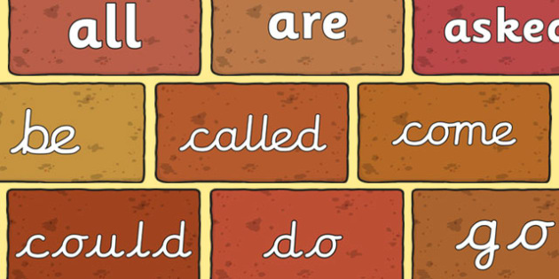 Tricky Words on Bricks - Tricky words - Twinkl