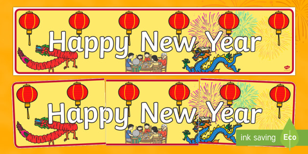 Happy Chinese New Year Themed Banner (teacher made)