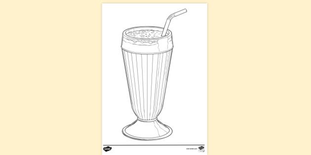 FREE! - Shamrock Milkshake Colouring Sheet | Colouring Sheets