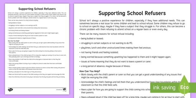 Supporting School Refusers Adult Guidance
