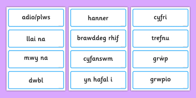 Geirfa Rhifedd (Teacher-Made)