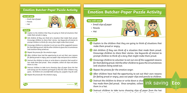 Hat the Emotions Activity (teacher made)