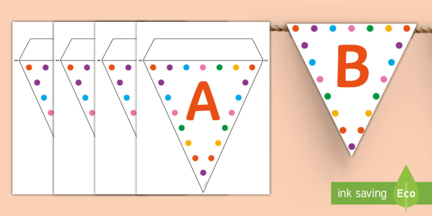 👉 Multicoloured Polka Dot Display Bunting