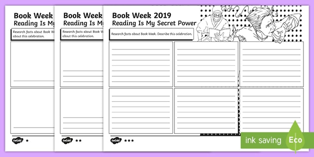 CBCA Book Week Writing Frames (teacher made)