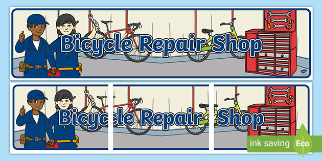 Bicycle Repair Shop Display Banner