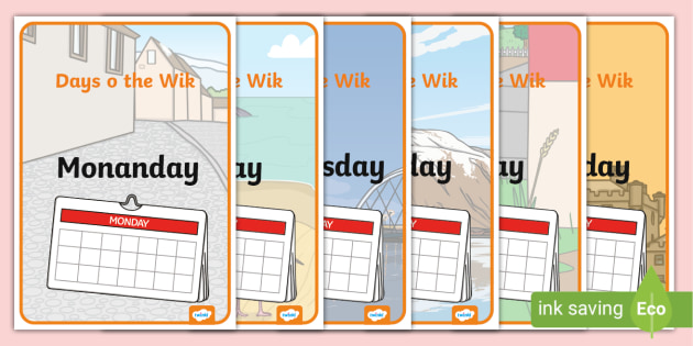 Scots Days of the Week Display Poster (teacher made)